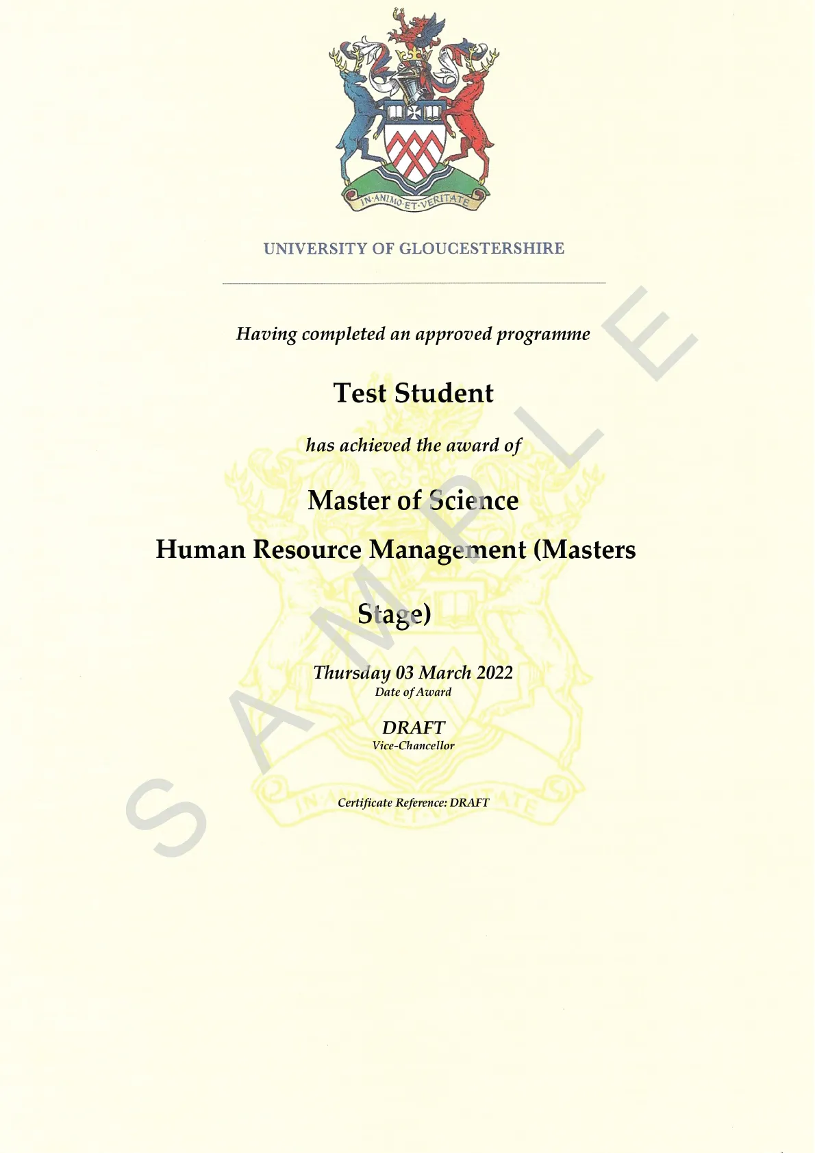 MSc - Masters Program in Human Resources Management - UOG